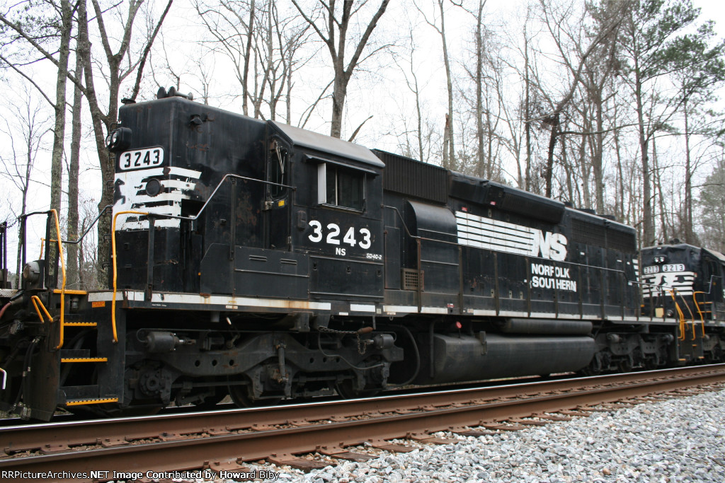 NS 3243 is the fourth unit back in trailing position on A55